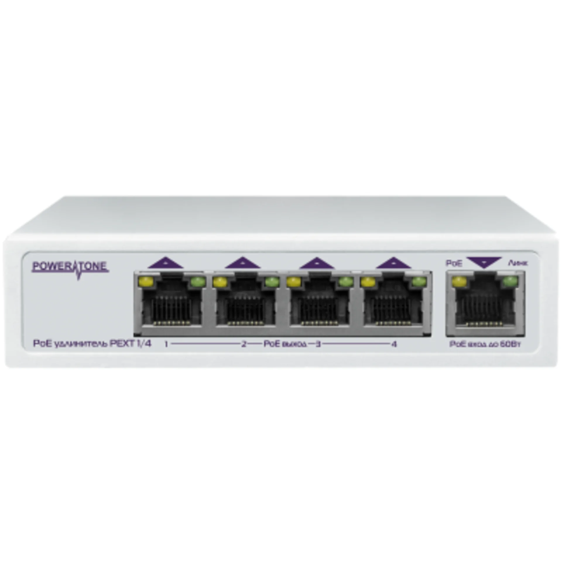 PoE коммутатор/удлинитель интерфейса Ethernet 10/100/1000Mbs PEXT 1/4 ...